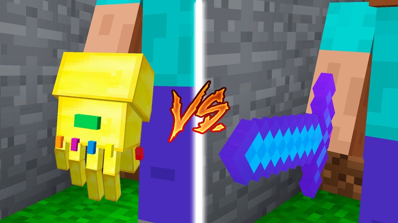 INFINITY GAUNTLET vs DIAMOND SWORD IN MINECRAFT! - YouTube