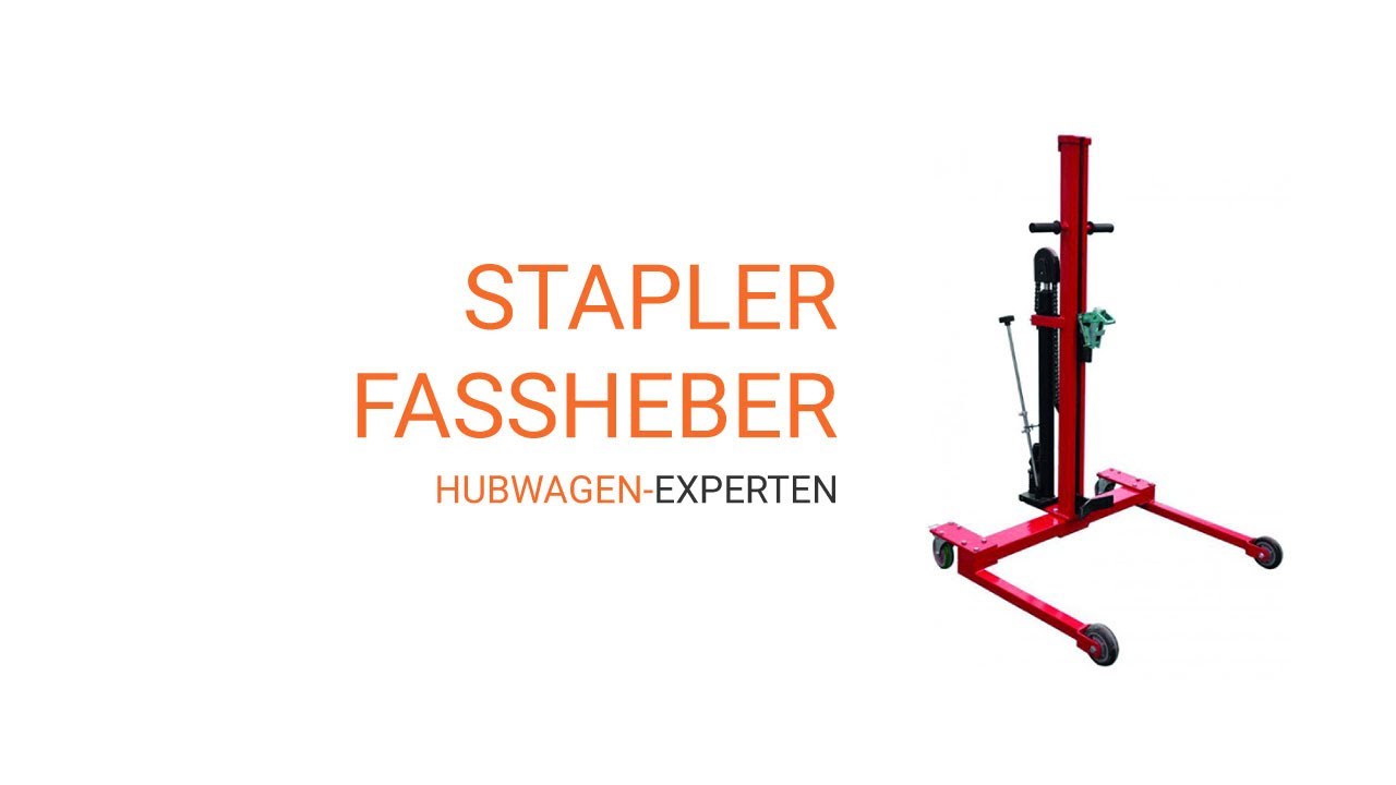 Stapler fassheber | hubwagen-experten - YouTube