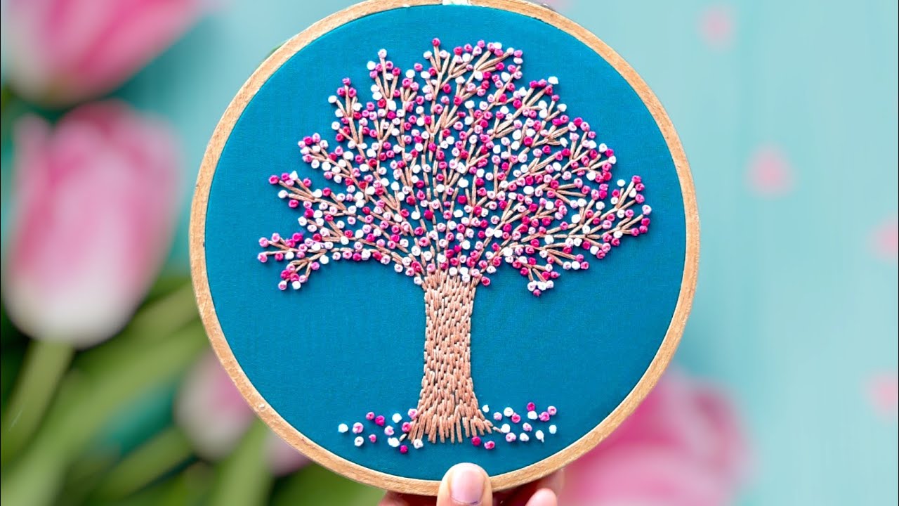 Easy Hand Embroidery: Simple Embroidery Tree Design with Simple ...