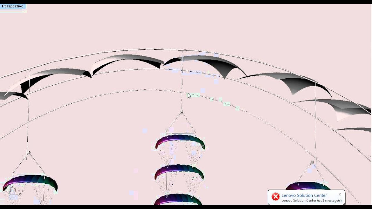 kite arch with swivelling ram air train - YouTube