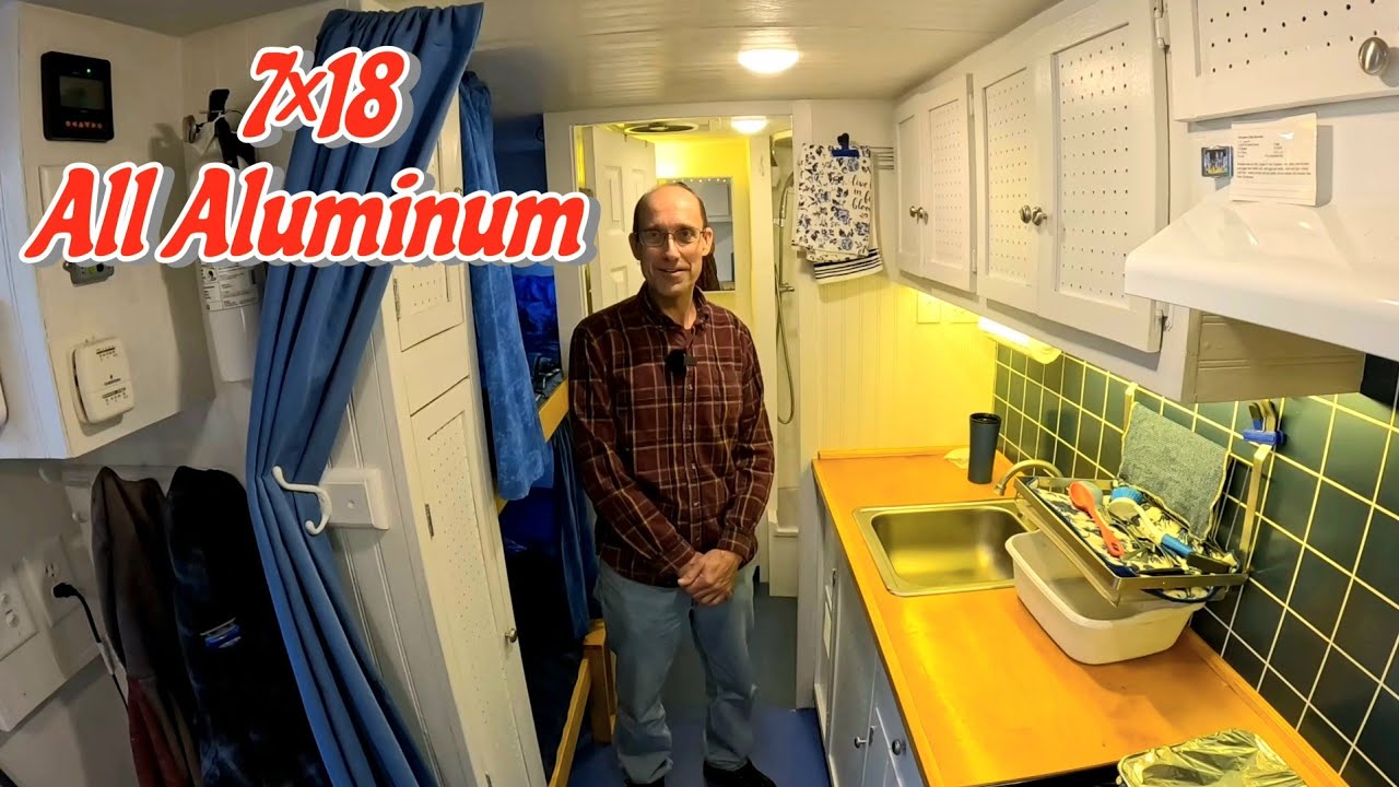 7×18 Bunkhouse Design Cargo Trailer Conversion Comfortably Sleeps 4 ...
