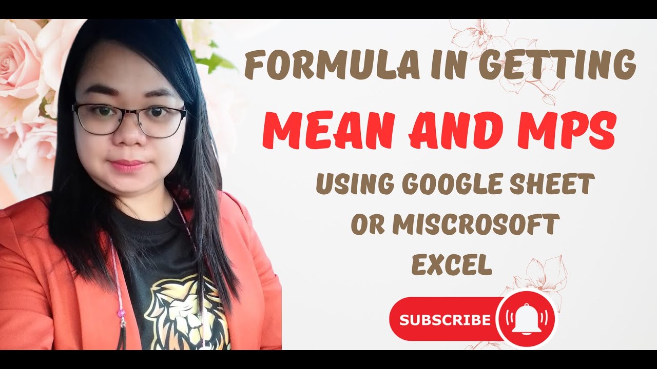 Pagkuha ng Mean at MPS gamit ang google sheet or excel||JCivz'Vlog ...