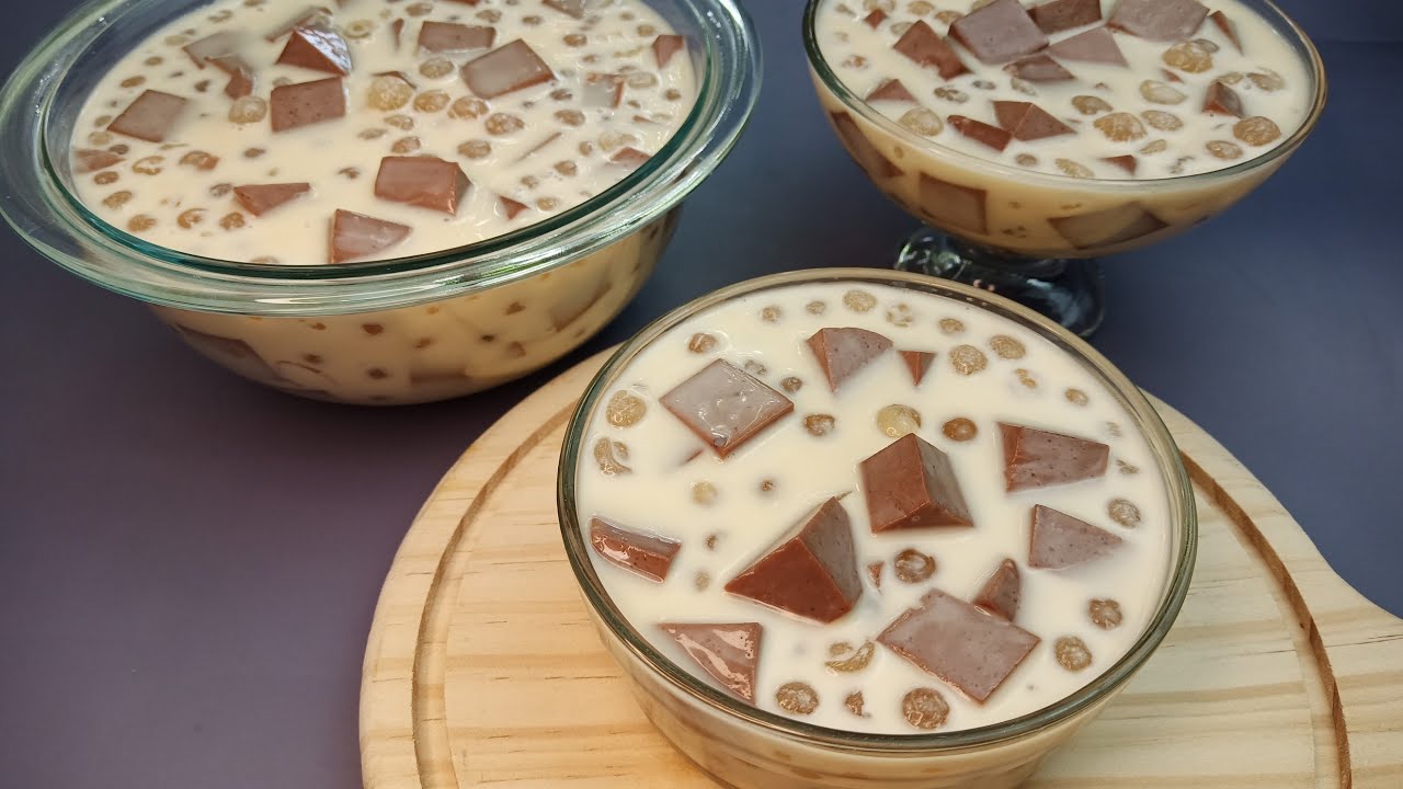 Milo jelly sago salad | Milo jelly dessert - YouTube