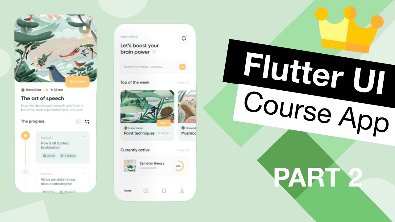 Flutter Ui E Learning Course App Tutorial App From Scratch Part 2 9940