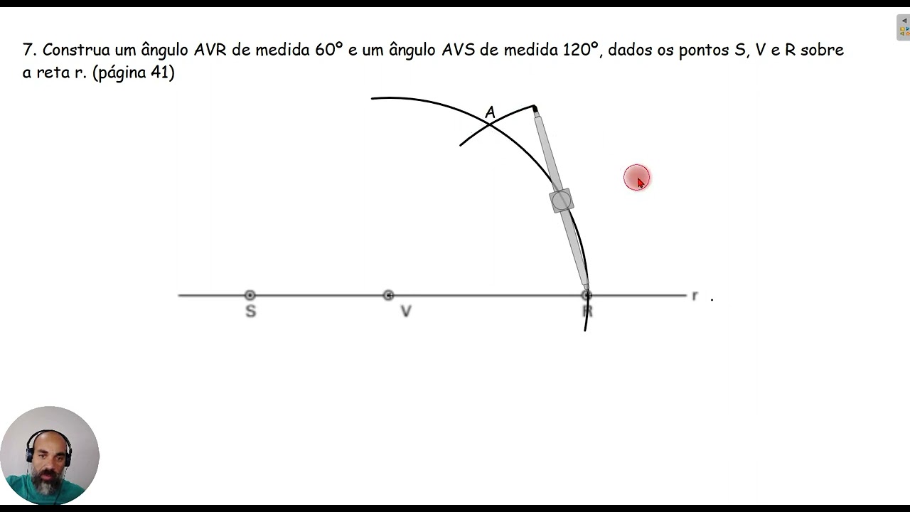 Construção de ângulo de 120 graus - YouTube