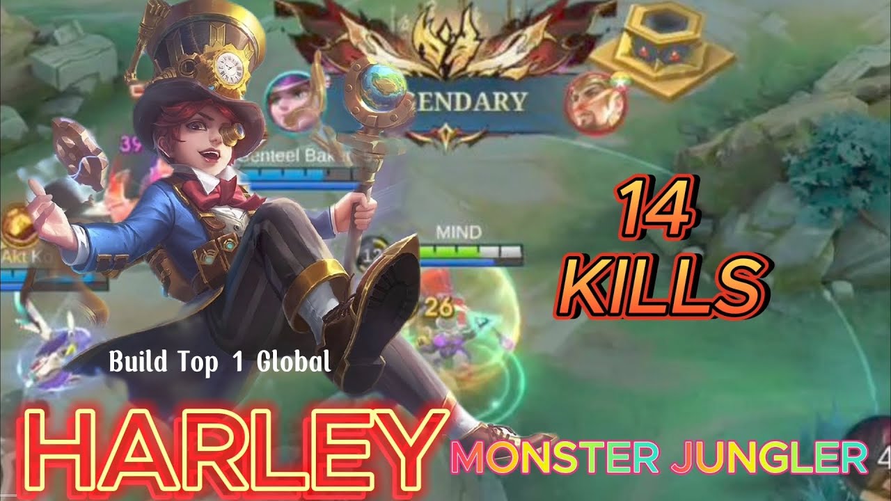 WTF Damage!! 14Kills Harley best one shot build!! Build Top 1 Global ...