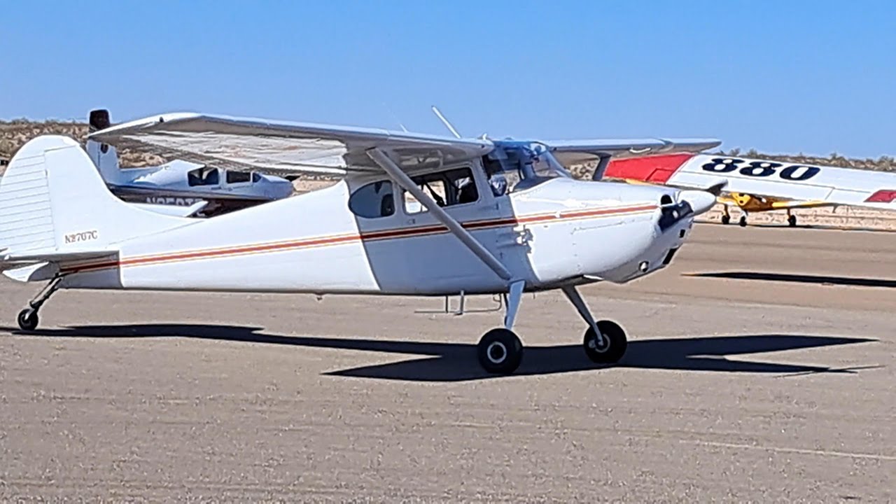 Beautiful 1954 Cessna 170B Taxiing - YouTube
