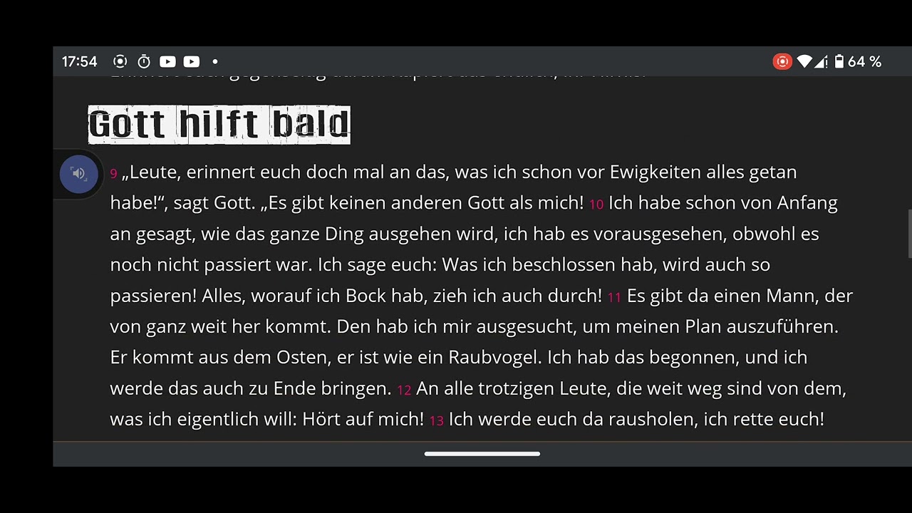 Jesaja 46 (Volxbibel) - YouTube