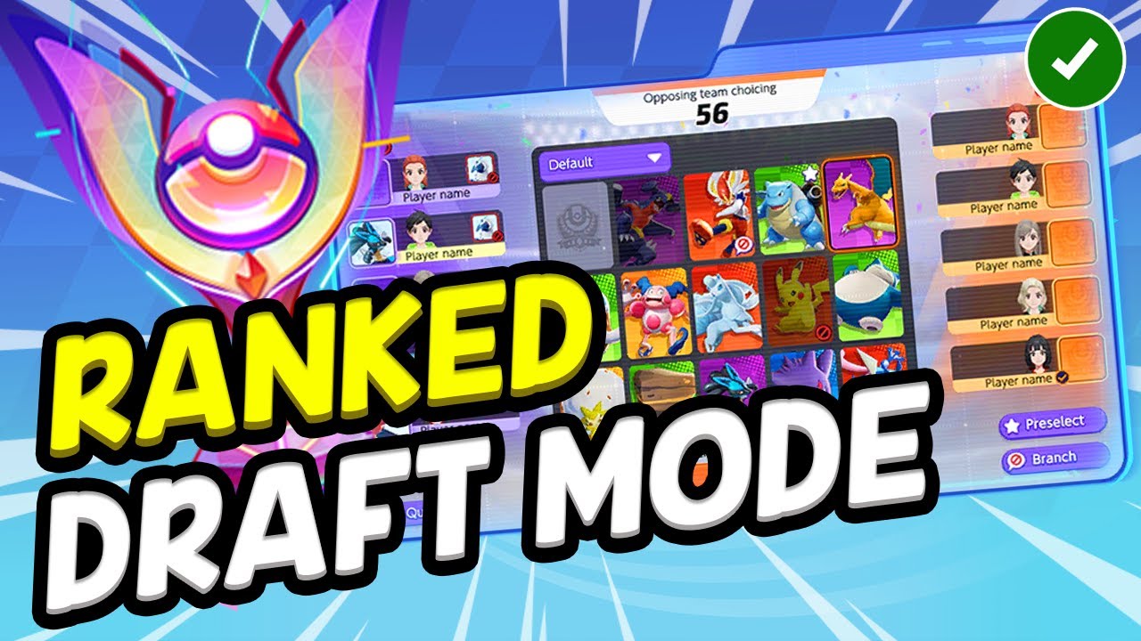 RANKED PICK/BAN DRAFT MODE IN POKEMON UNITE! - YouTube
