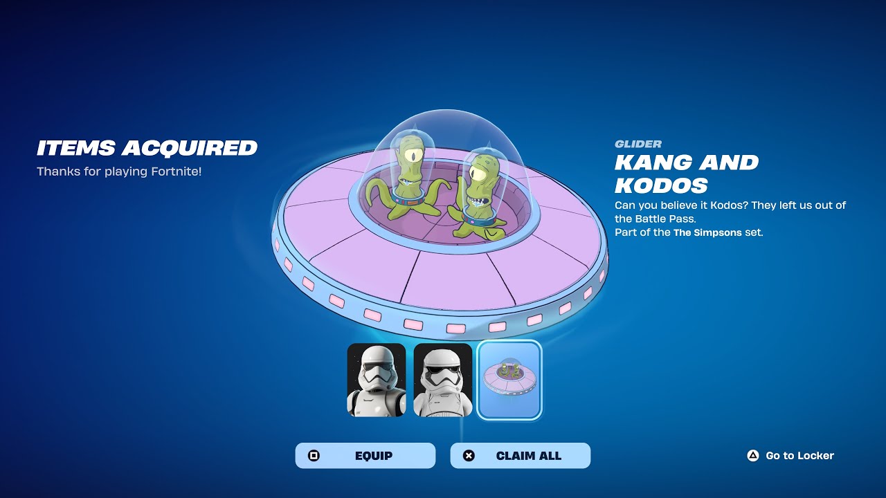 How To Get The Simpsons Kang and Kodos Glider For FREE! (Fortnite ...