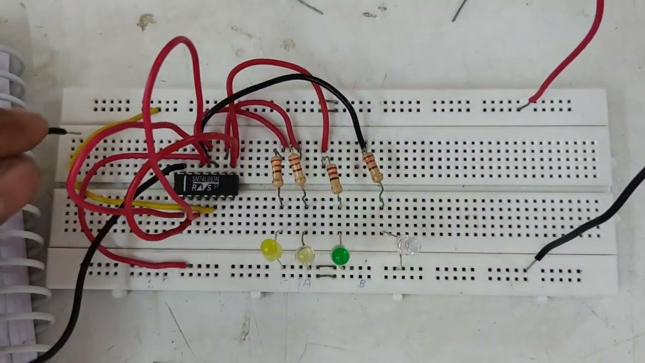 asynchronous MOD 12 counter practical by using ic 7493 - YouTube