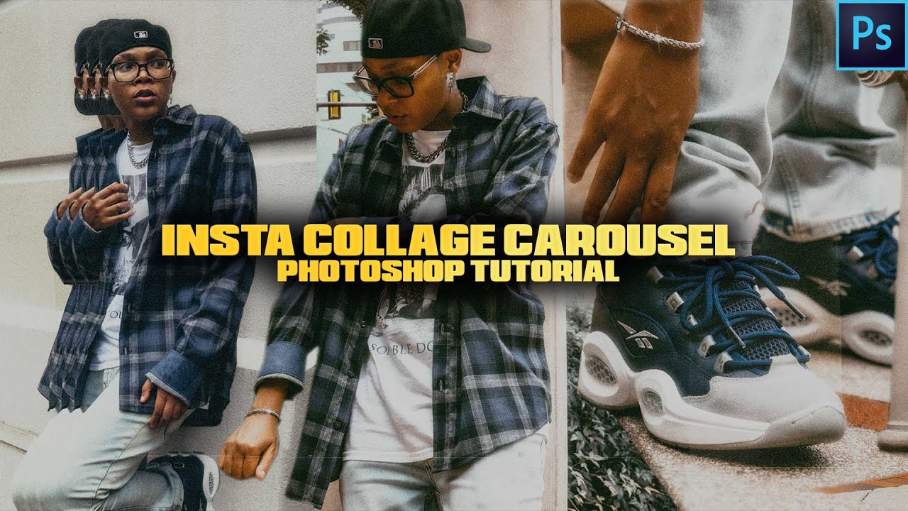 How to Create a Instagram Carousel Collage | Photoshop Tutorial - YouTube