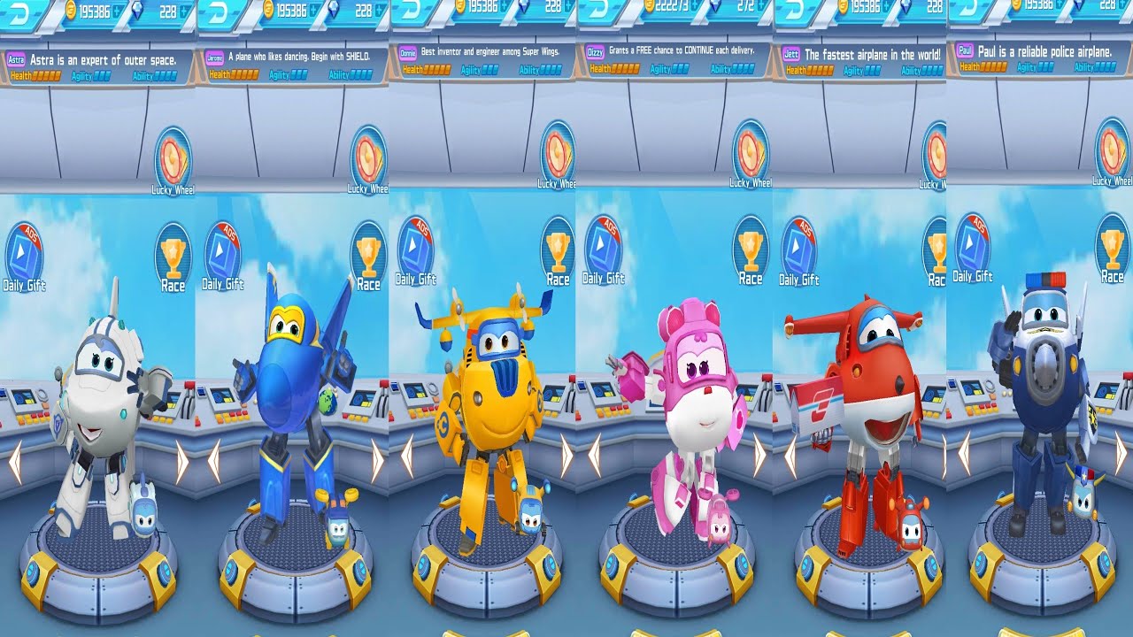 Super Wings Jett Run.Astra vs Jerome vs Donnie vs Dizzy vs Jett vs Paul ...