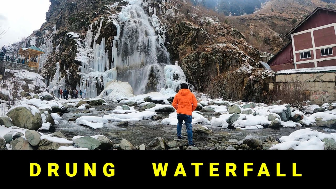 Drung Waterfall | Kashmir in Winter - Ep 4 | Drang Waterfall near ...