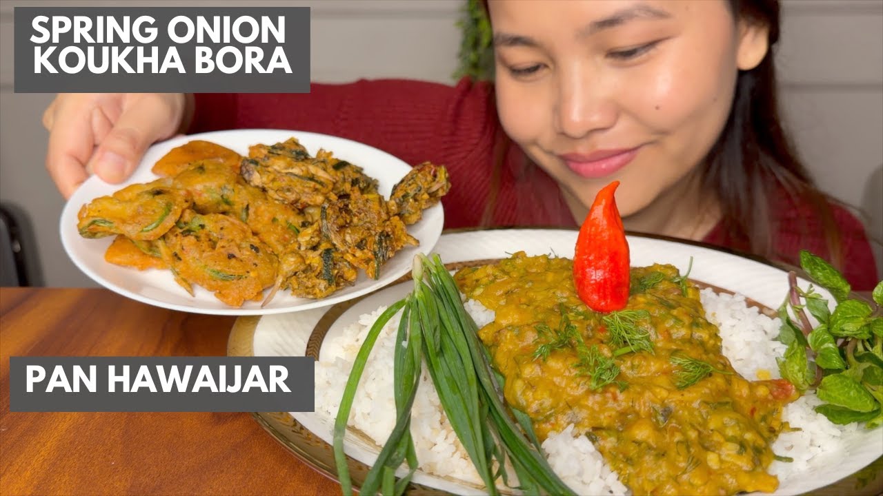 MANIPURI MUKBANG | SPICY RAJA MIRCHI, PAN HAWAIJAR THONGBA (TARO WITH ...