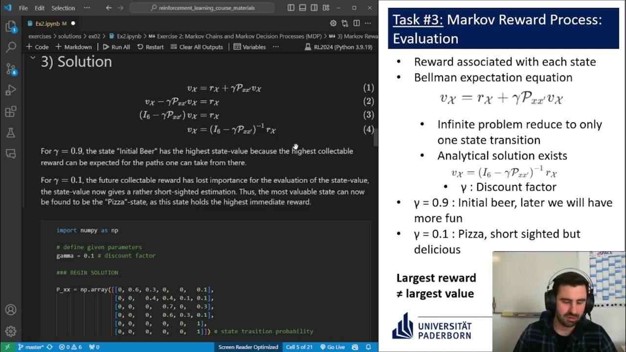 Exercise 02: Markov Decision Processes (Summer 2024) - YouTube