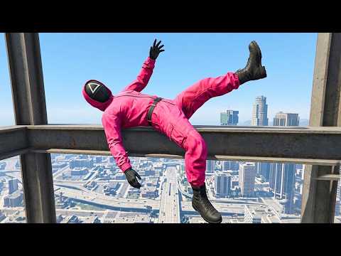 GTA 5 Squid Game Guard Insane & Funny Ragdoll Moments #10