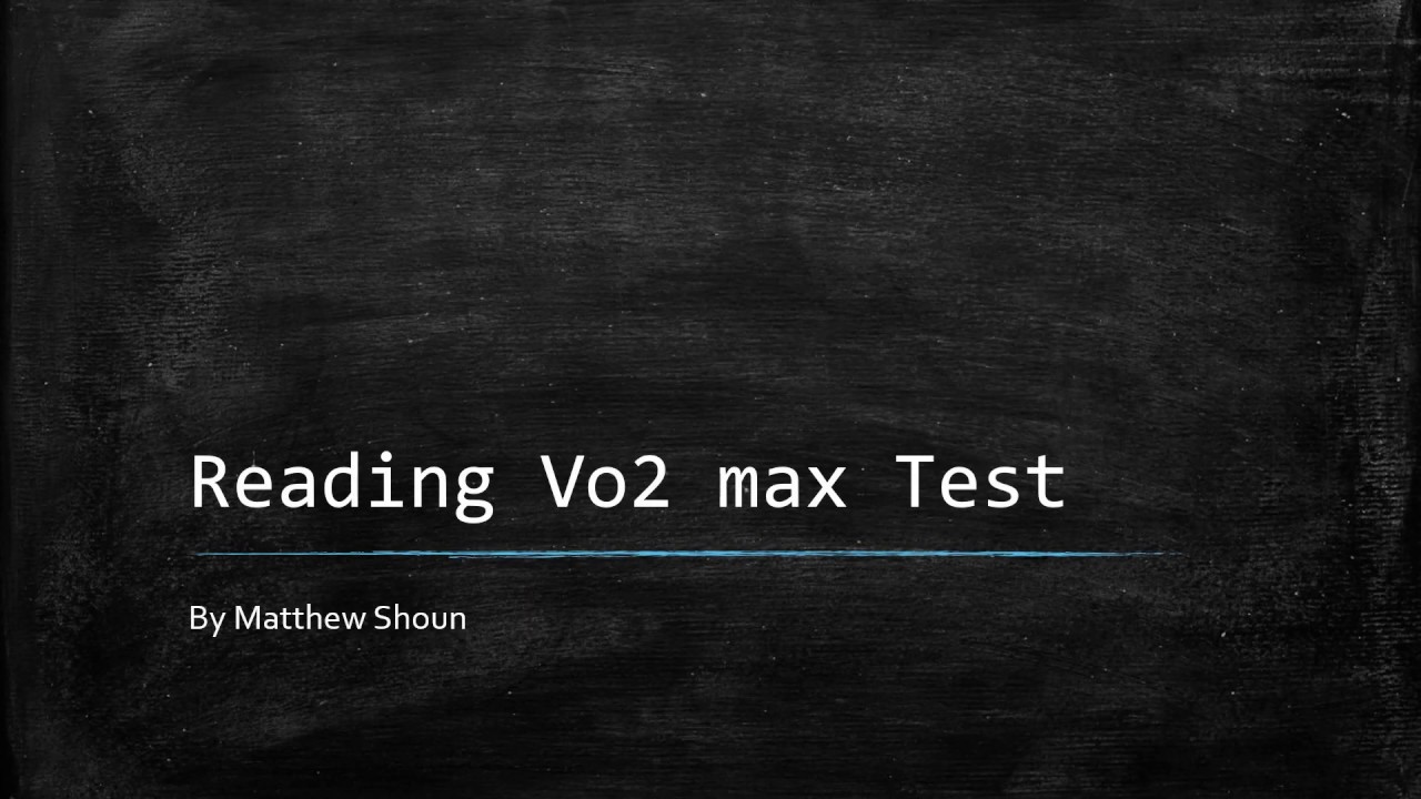 Reading Vo2 max Test - YouTube