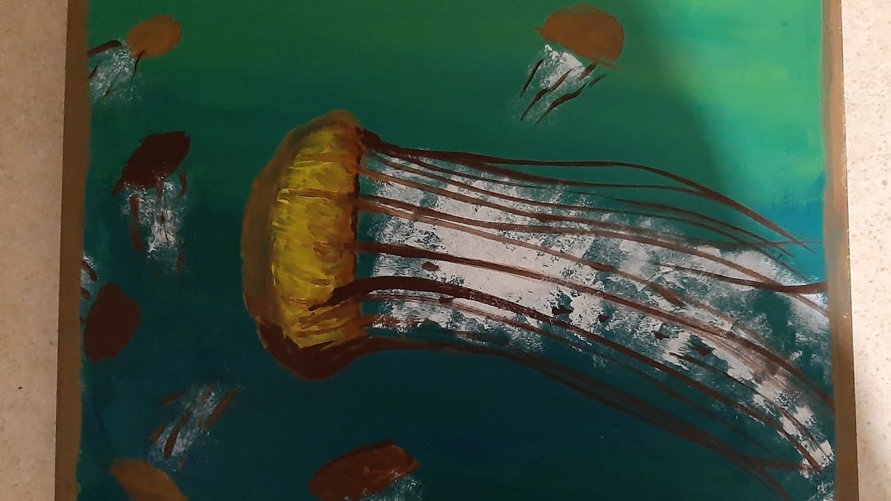Jellyfish Acrylic Painting - YouTube