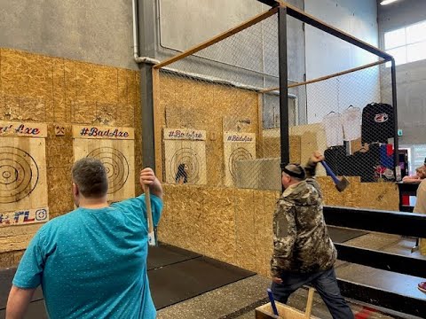 Moving Job + Axe Throwing & Bachelor Party - YouTube