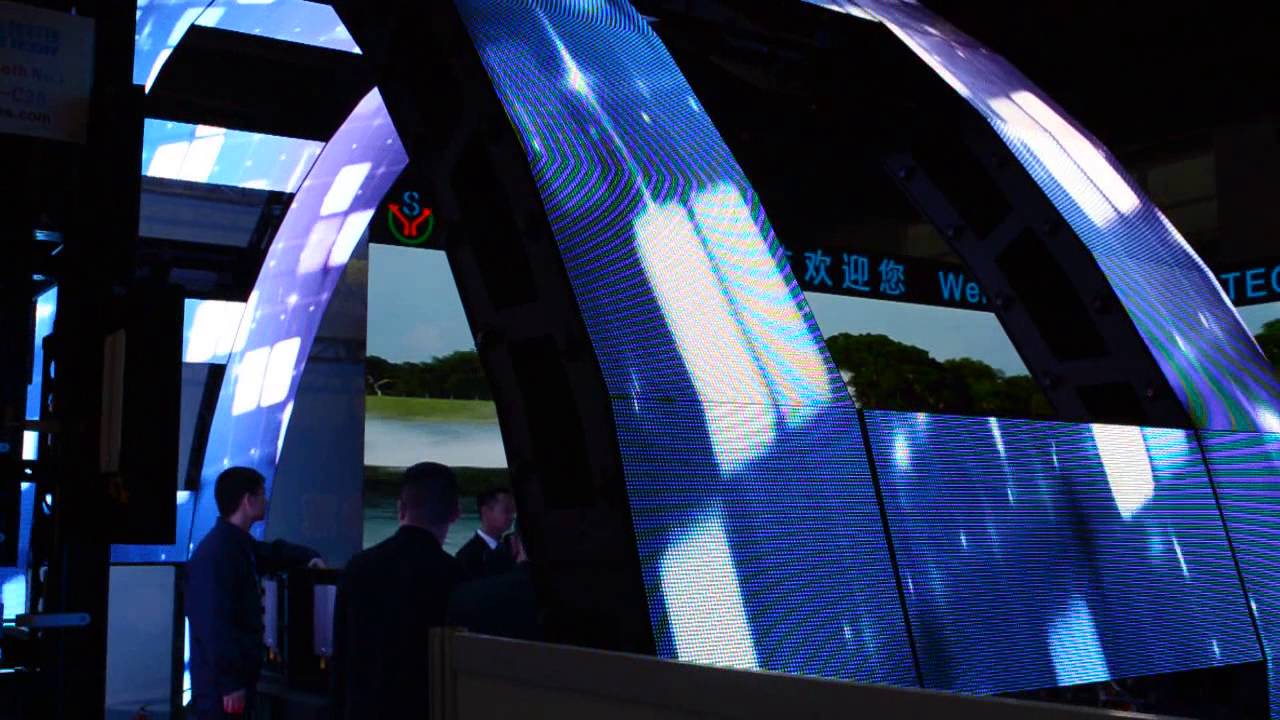 LED bridge display,Curved led display,LED Irregular display - YouTube