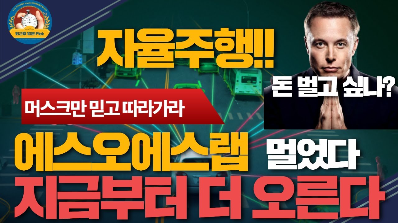 에스오에스랩 주가전망 일론 머스크가 찜한 대형 자율주행 종목국내 유일무이한 기업 지금부터 더 오를수 밖에 없는 3가지 이유는