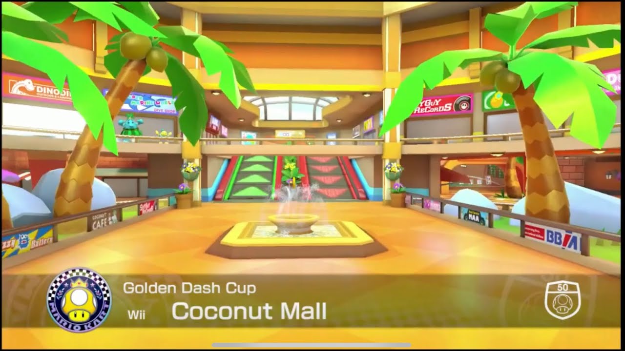 Mario Kart 8 Deluxe - Coconut Mall 50cc - YouTube