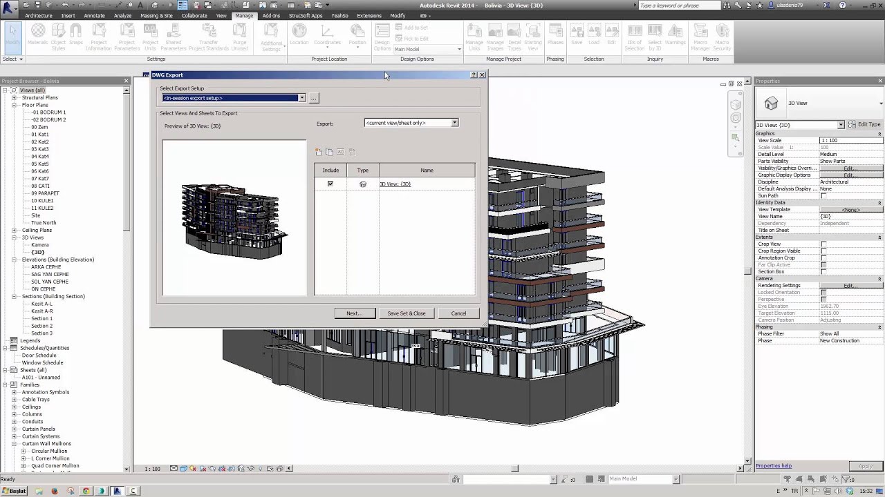Revit FBX ve DWG Dosya İhracı (FBX ve DWG Export) - YouTube