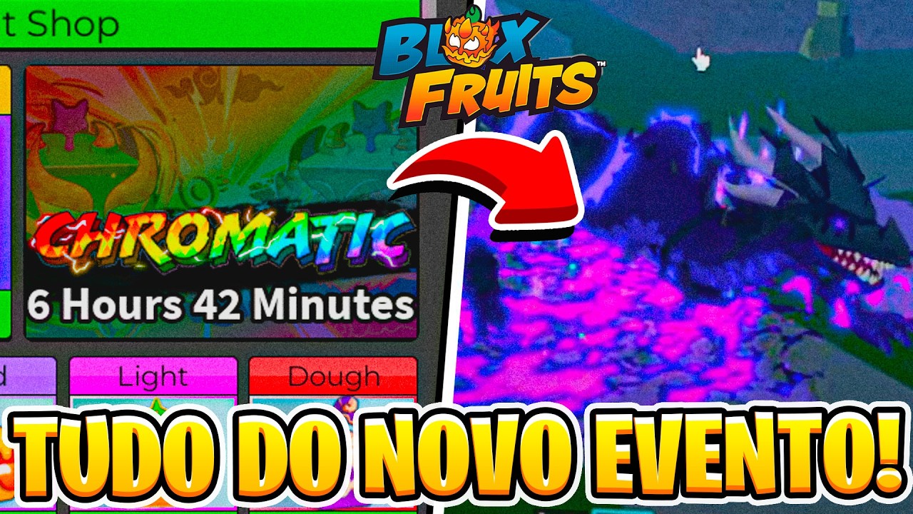 🚨🐉 TUDO SOBRE O NOVO EVENTO CHROMATIC + SHOWCASE DAS CORES PREMIUM DA NOVA DRAGON NO BLOX FRUITS ...