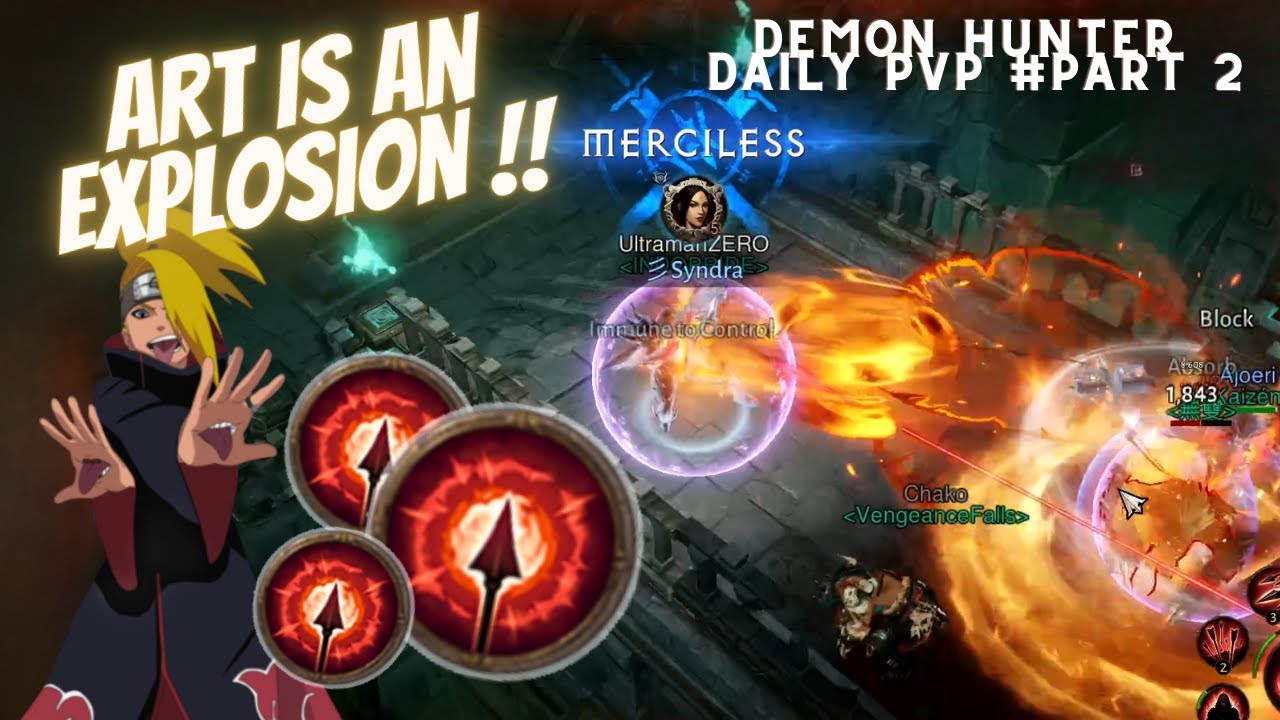 EXPLOSIVE ARROW PVP BUILD - DAILY PVP DEMON HUNTER #PART 2 I DIABLO ...
