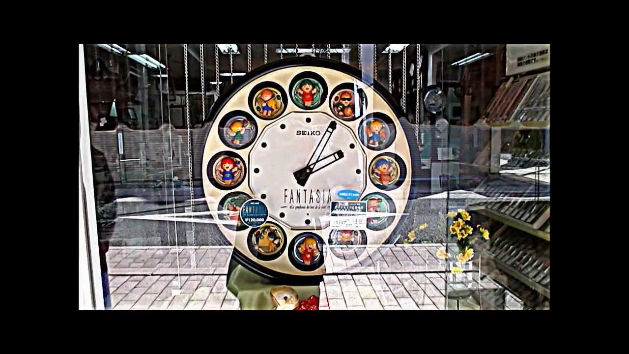 大和田時計店からくり時計 (SEIKO FANTSIA RE540M) - YouTube