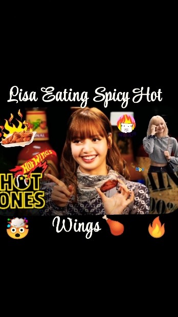 Lisa Reaction to everyone on wings ones🤯🔥 #lisaeatingwings #hotwings🍗 # ...