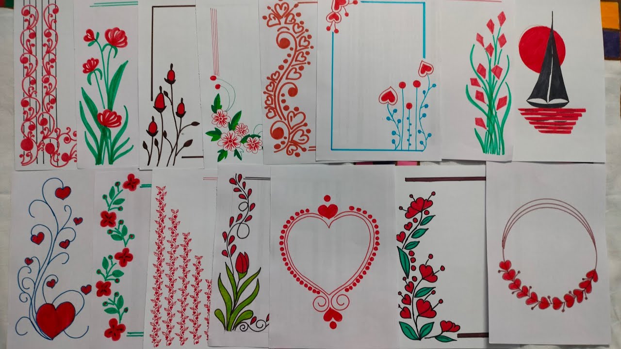 15 UNIQUE TREND RED ♥️ ART FRONTPAGE DESIGN FOR SCHOOL PROJECT ...