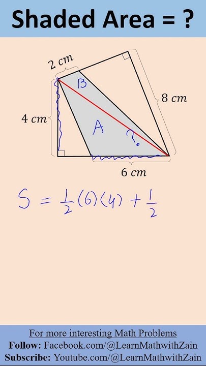 How to calculate the shaded Area? | Math Problem | YouTube Shorts - YouTube