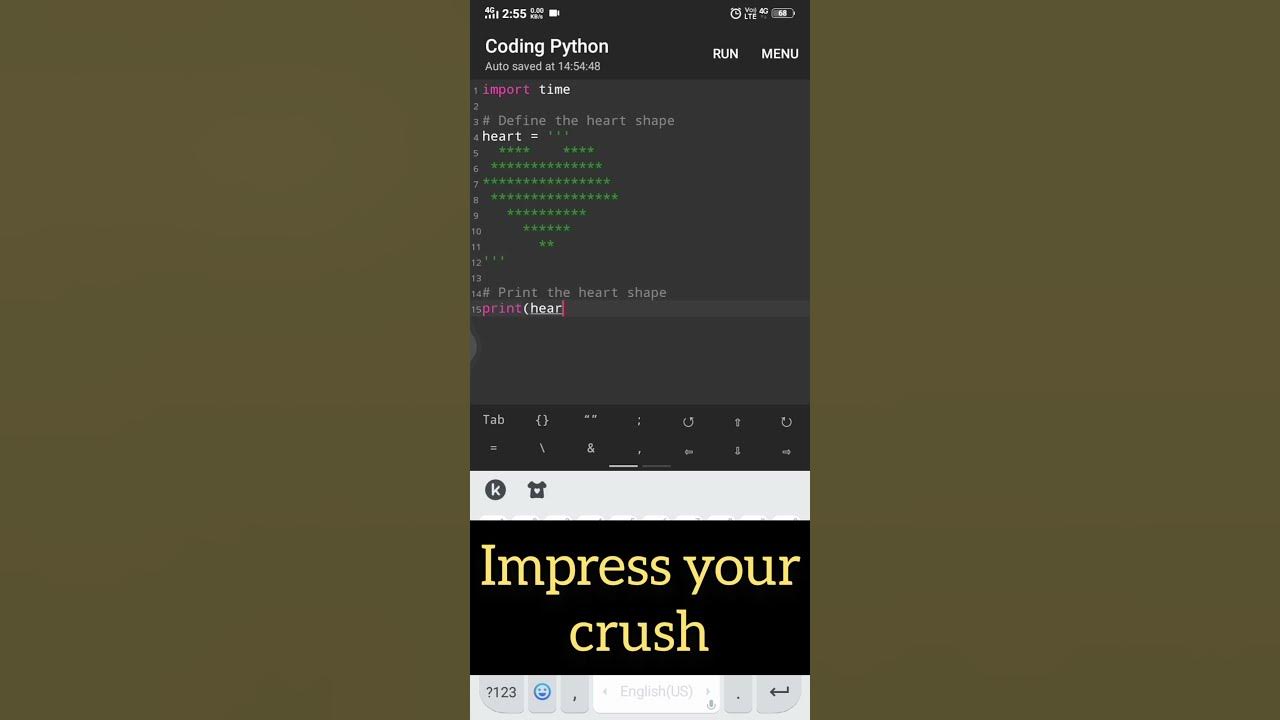 Create Heart With Sorry Using Python Coding Coder Python Crush Programming Project C