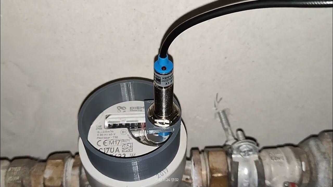 Nakładka (impulsator) na licznik wody DIEHL AQUARIUS - YouTube