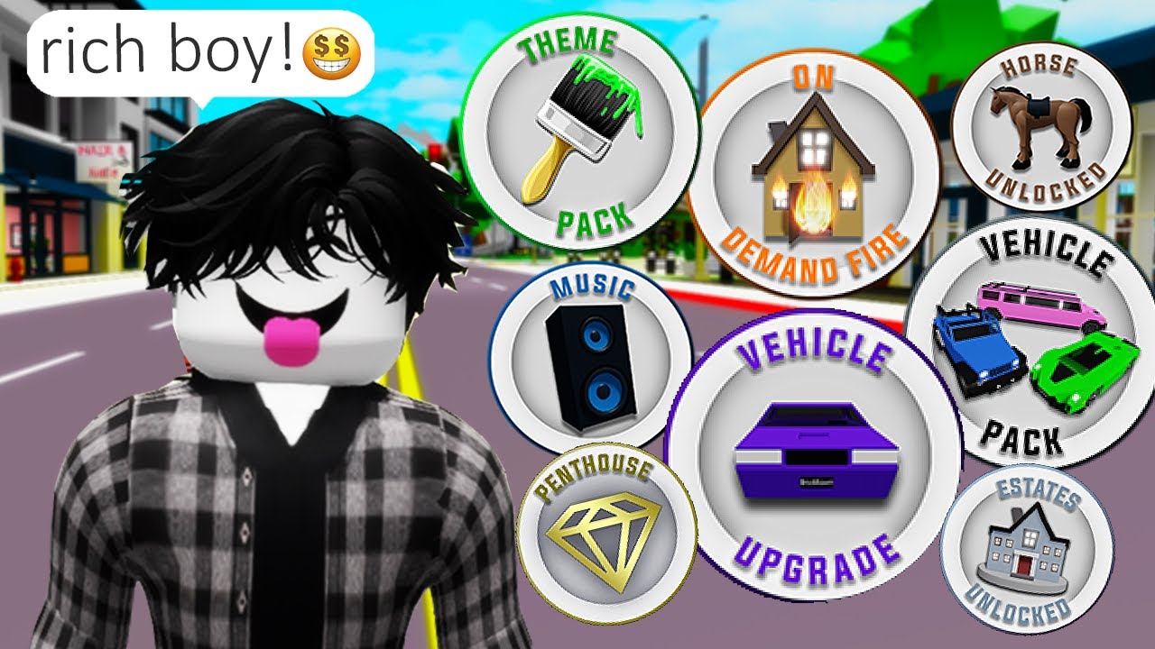 Rich E-BOY Buys EVERY GAMEPASS in Brookhaven 🏡 RP - YouTube