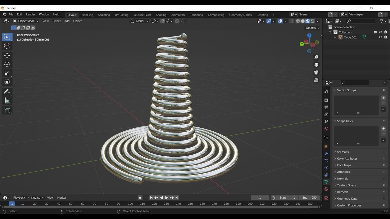 How to make This type of Spiral in Blender - YouTube