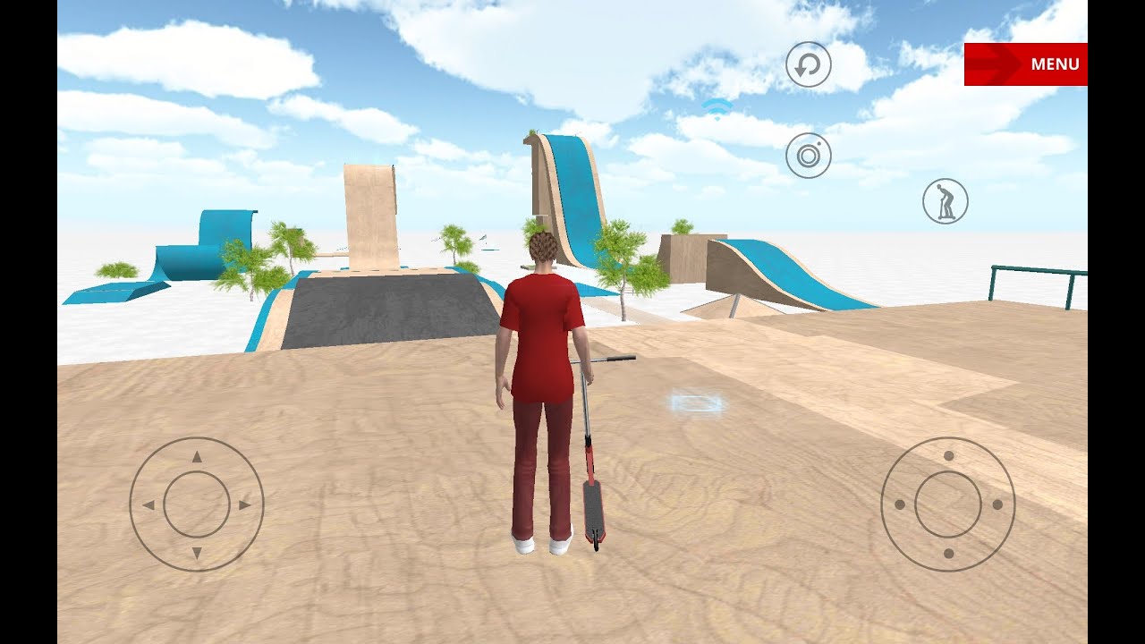 Scooting in a park with huge ramps!(scoot space) - YouTube