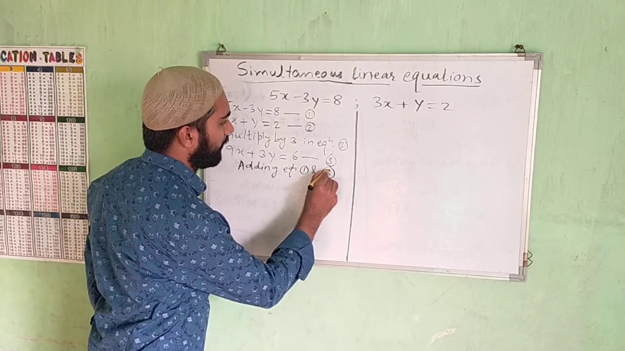 std mathematics part 1st linear equations in two variable - YouTube