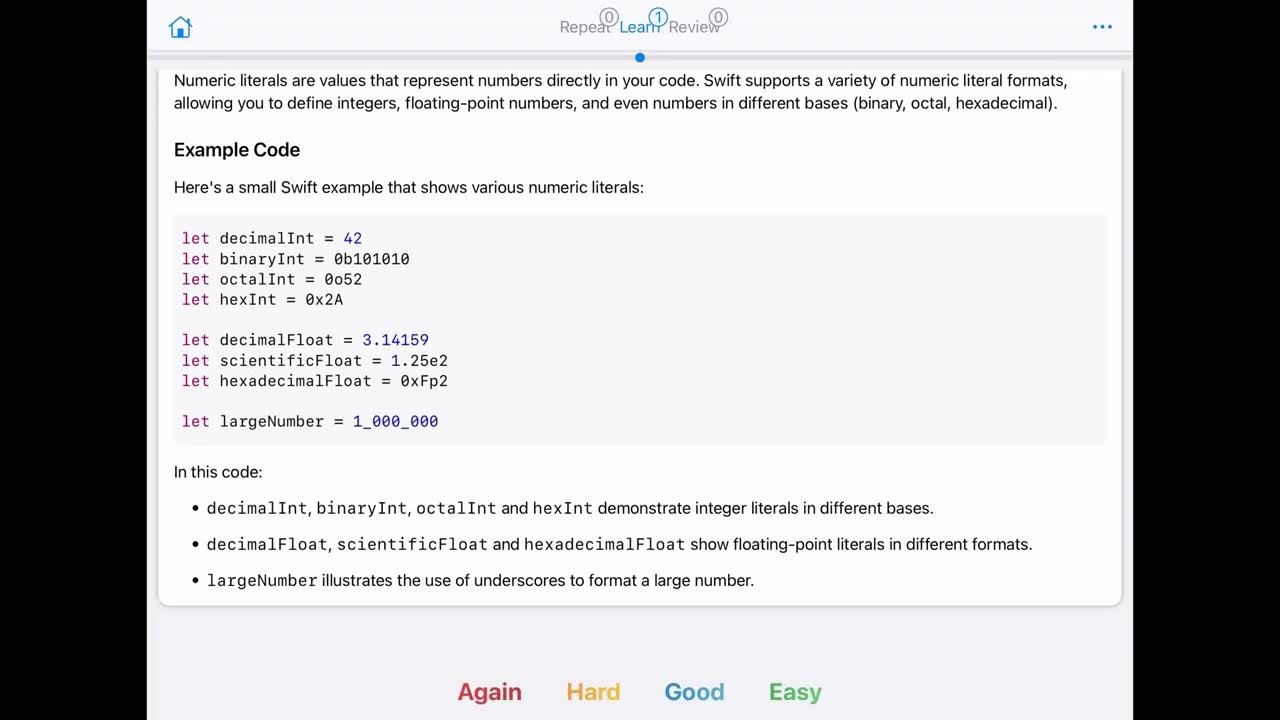 Swift: How to define numeric literal? - YouTube