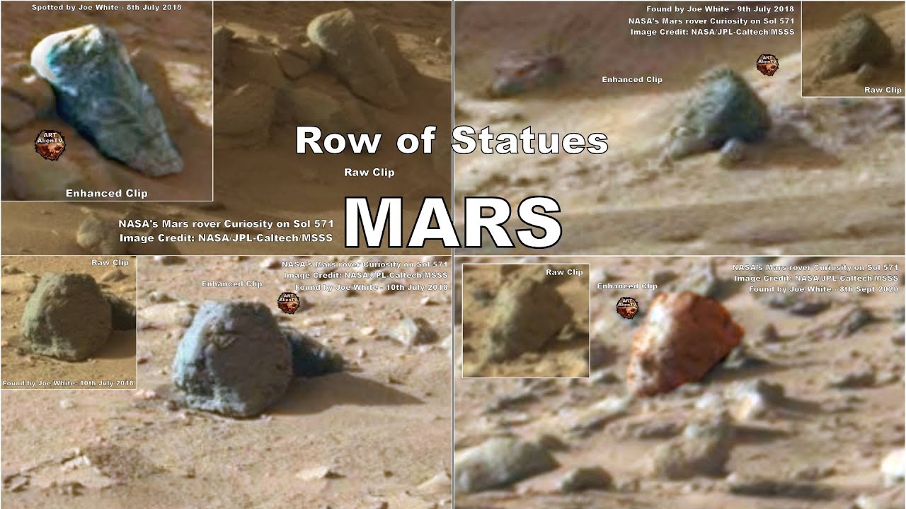 MARS Row of Statues (Part 6) Near Dingo Gap. ArtAlienTV (R) - YouTube