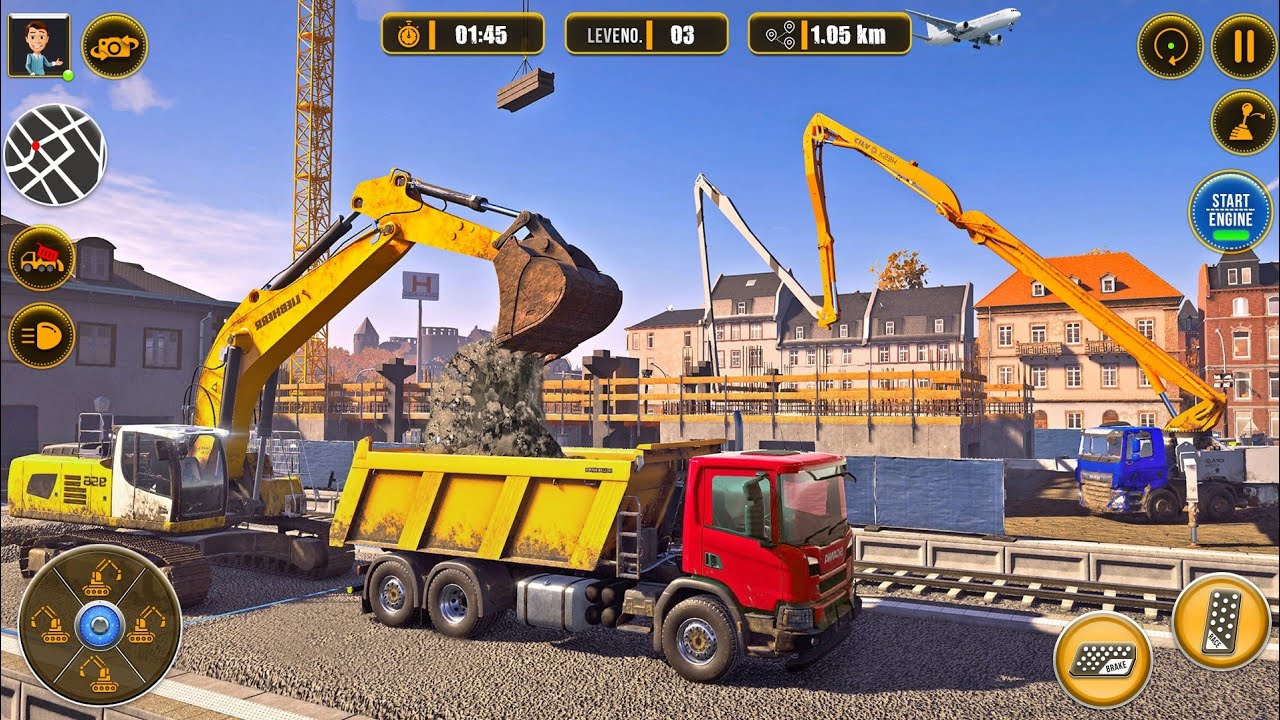 Road Construction Simulator | Load Lifter and Loader on the truck - YouTube