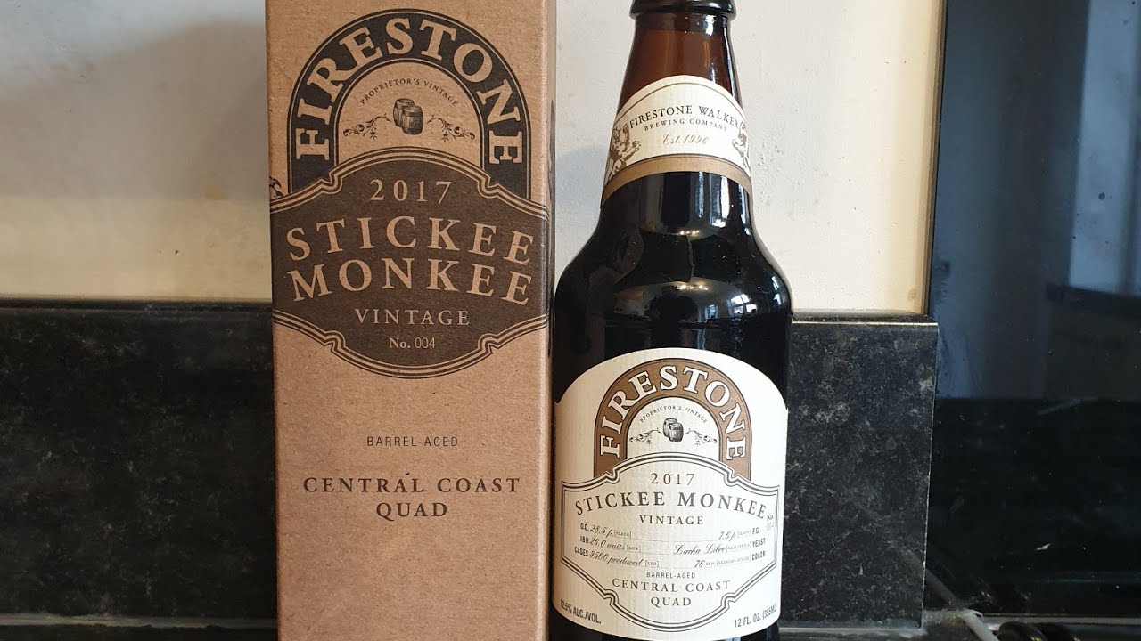 Beer Dad #836 Firestone Walker Stickee Monkee Central Coast Quad - YouTube