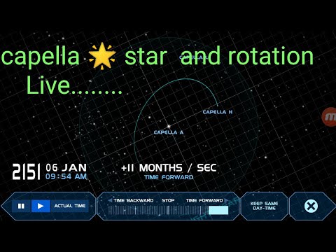 Capella 🌟 star and rotation live - YouTube