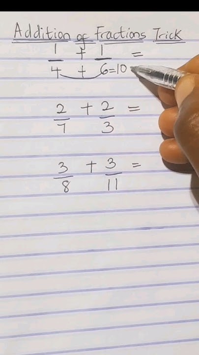 Addition of Fractions Shortcut Trick #maths #shorts #shortsfeed #short #mathshorts # ...