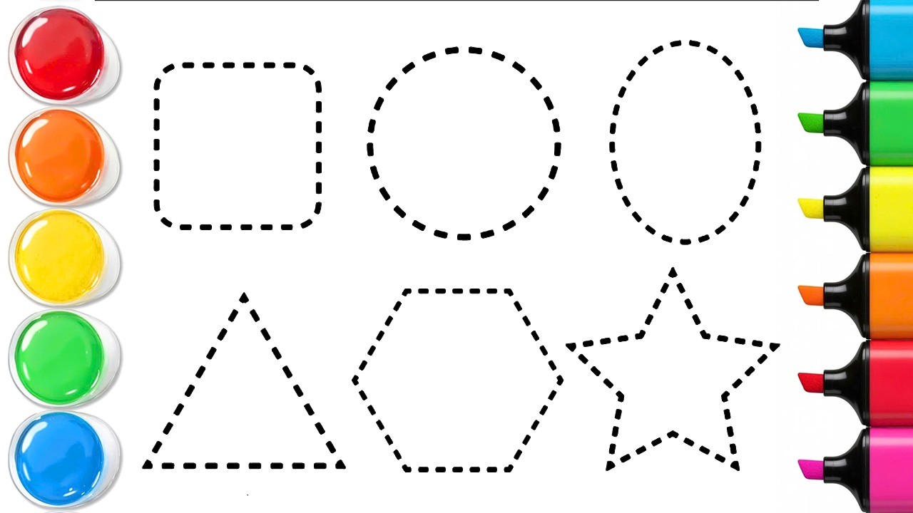 How To Draw Simple 2D Geometric Shapes | Easy Step By Step Tutorial ...