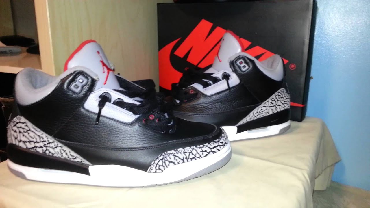 Air jordan 3 Black Cement (CDP) - YouTube