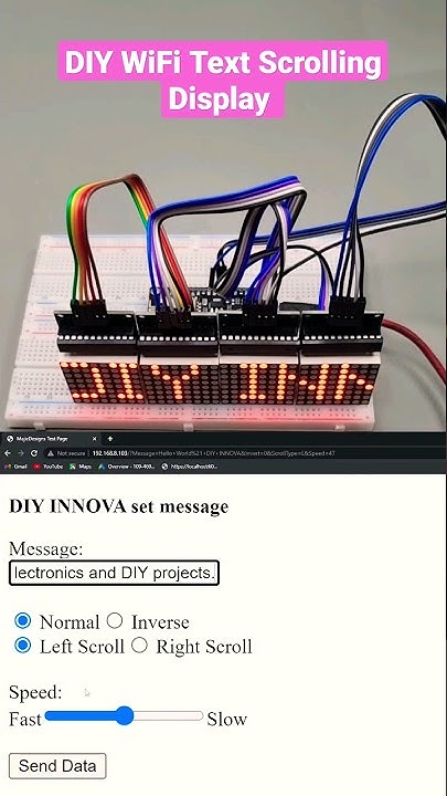 DIY WiFi Text Scrolling Display using ESP8266 and MAX7219 8x8 LED Matrix 😲😲 #diy #arduino # ...
