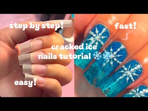 Cracked Ice Nails Tutorial 💅 ️ Super Easy Step by Step guide! # ...